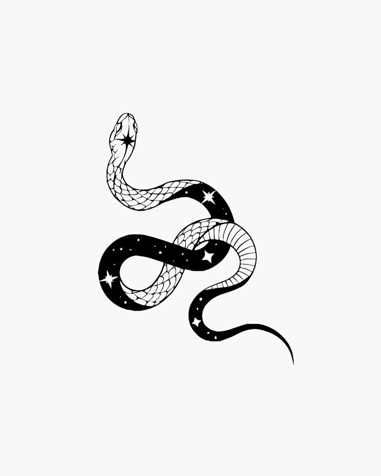 Cosmic Snake Tattoo - Fake Tattoos - Simpleink Fake Tattoos